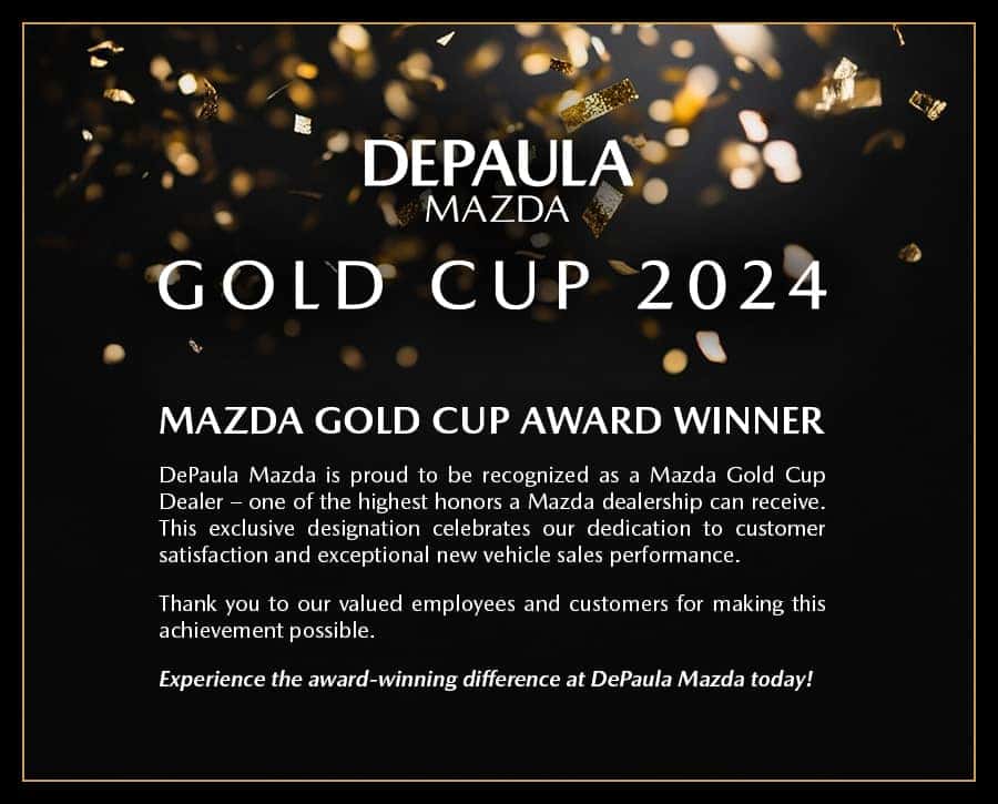 Mazda Gold Cup Certified Dealer Award | DePaula Mazda