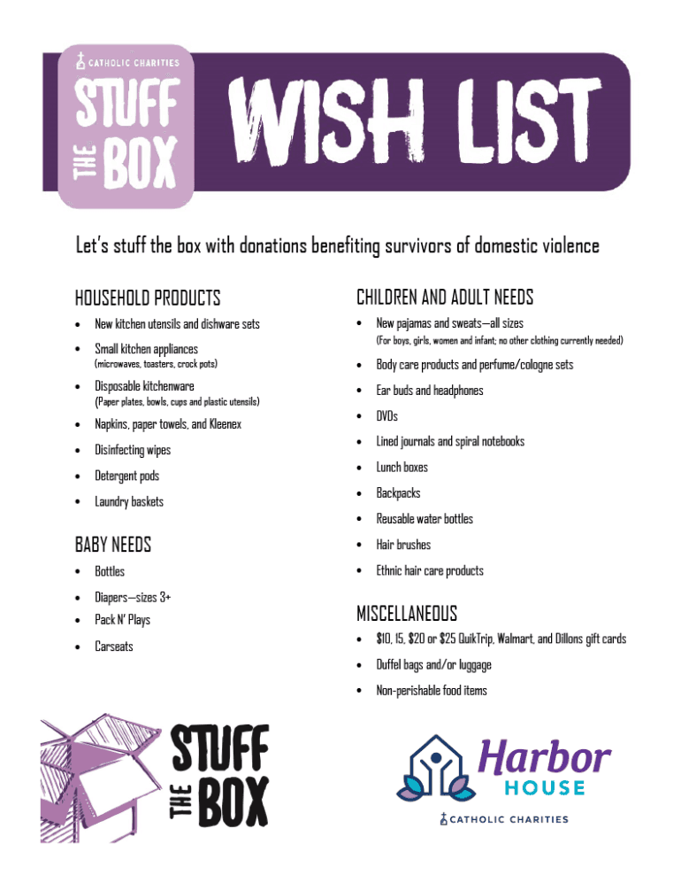 Join Our Donation Drive For Harbor House | Eddy's Everything