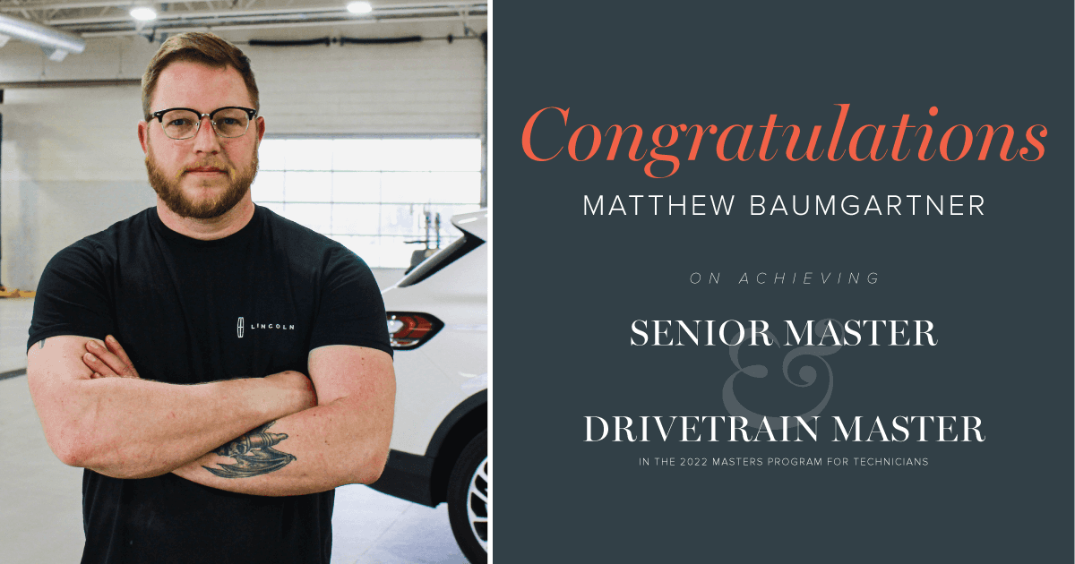 Help Us Congratulate Our Lincoln Master Technician | Eddy's Everything