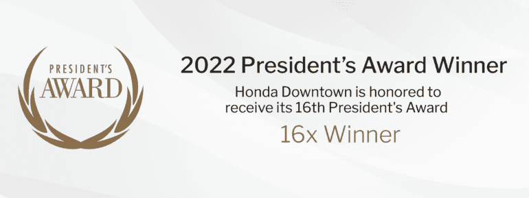 Honda President's Award Winner | Ken Garff Honda Downtown