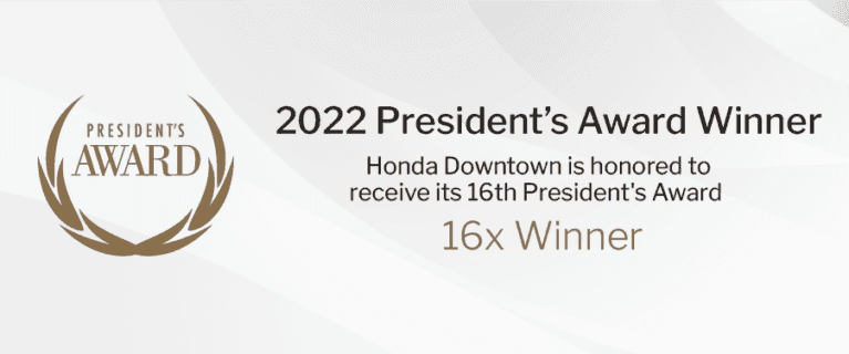Honda President's Award Winner | Ken Garff Honda Downtown
