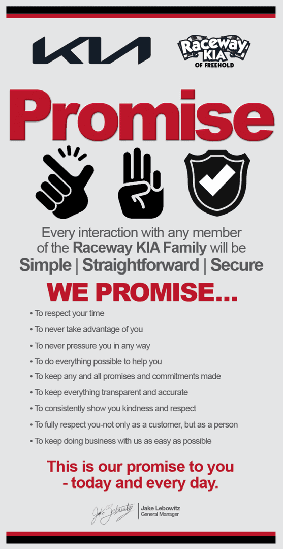 Raceway Kia Promise | New & Used Auto Dealer near Marlboro NJ